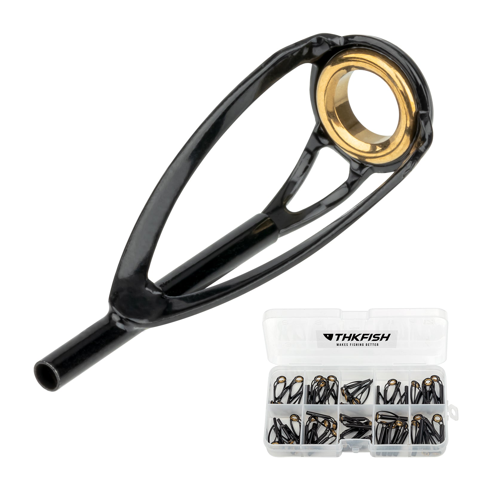 THKFISH Fishing Rod Tips Replacement Kit with Box 50pcs 10 Sizes