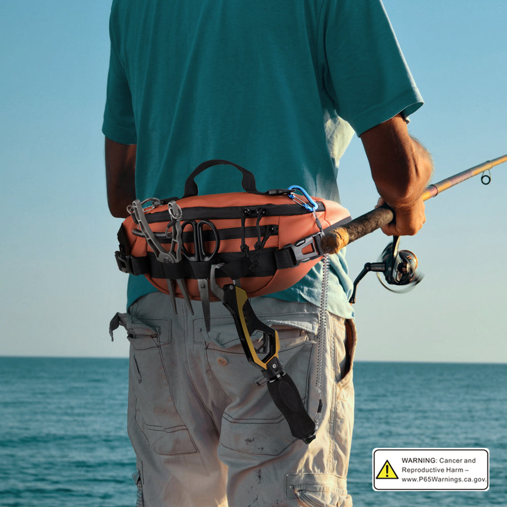 THKFISH Waterproof Fishing Tackle Waist Bag with Rod Holder