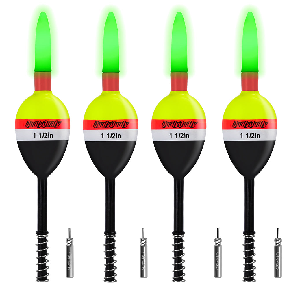 THKFISH 4PCS Lighted Slip Fishing Bobbers Fishing Floats for Catfish