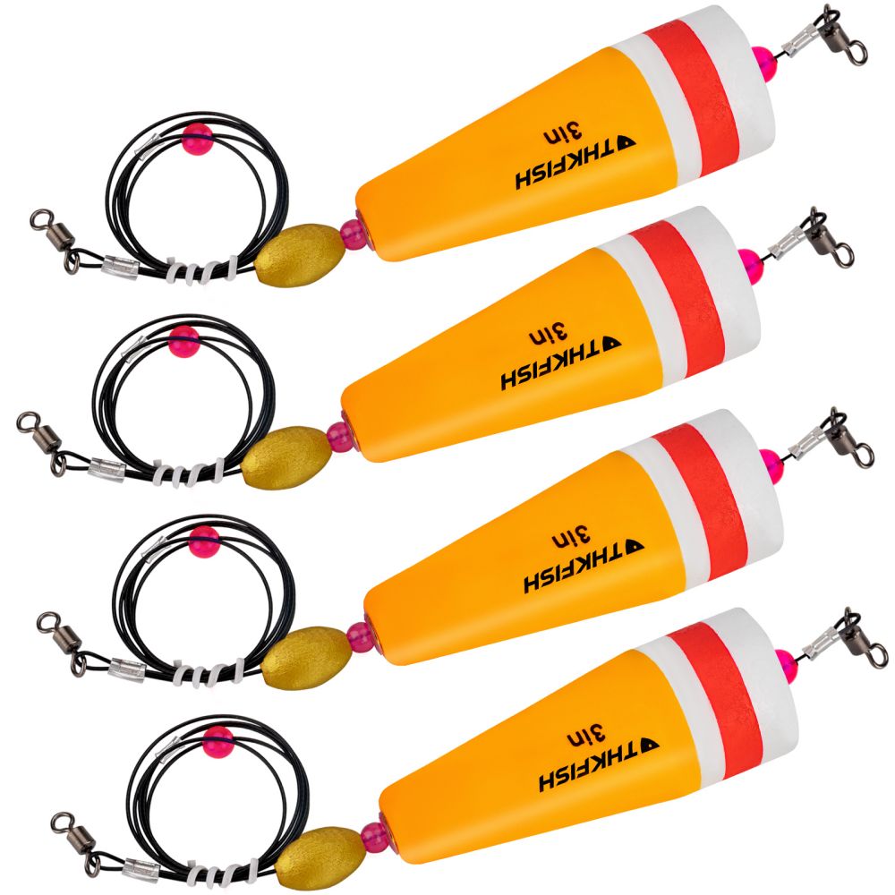 Weighted Fishing Bobbers for Saltwater - 4PCS Popping Corks by THKFISH