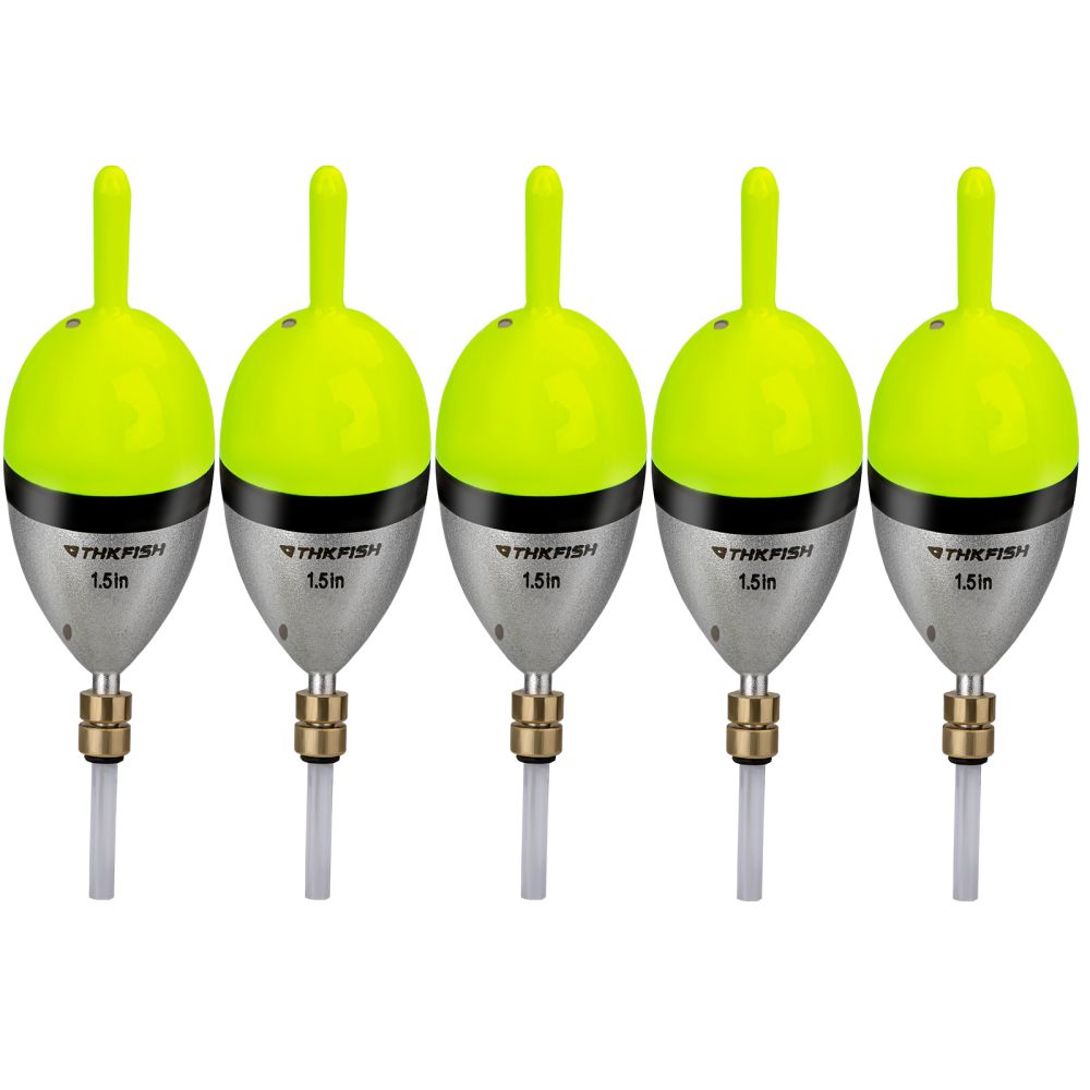 THKFISH 5pcs Slip Fishing Bobbers Floats for Crappie Balsa Panfish Fishing